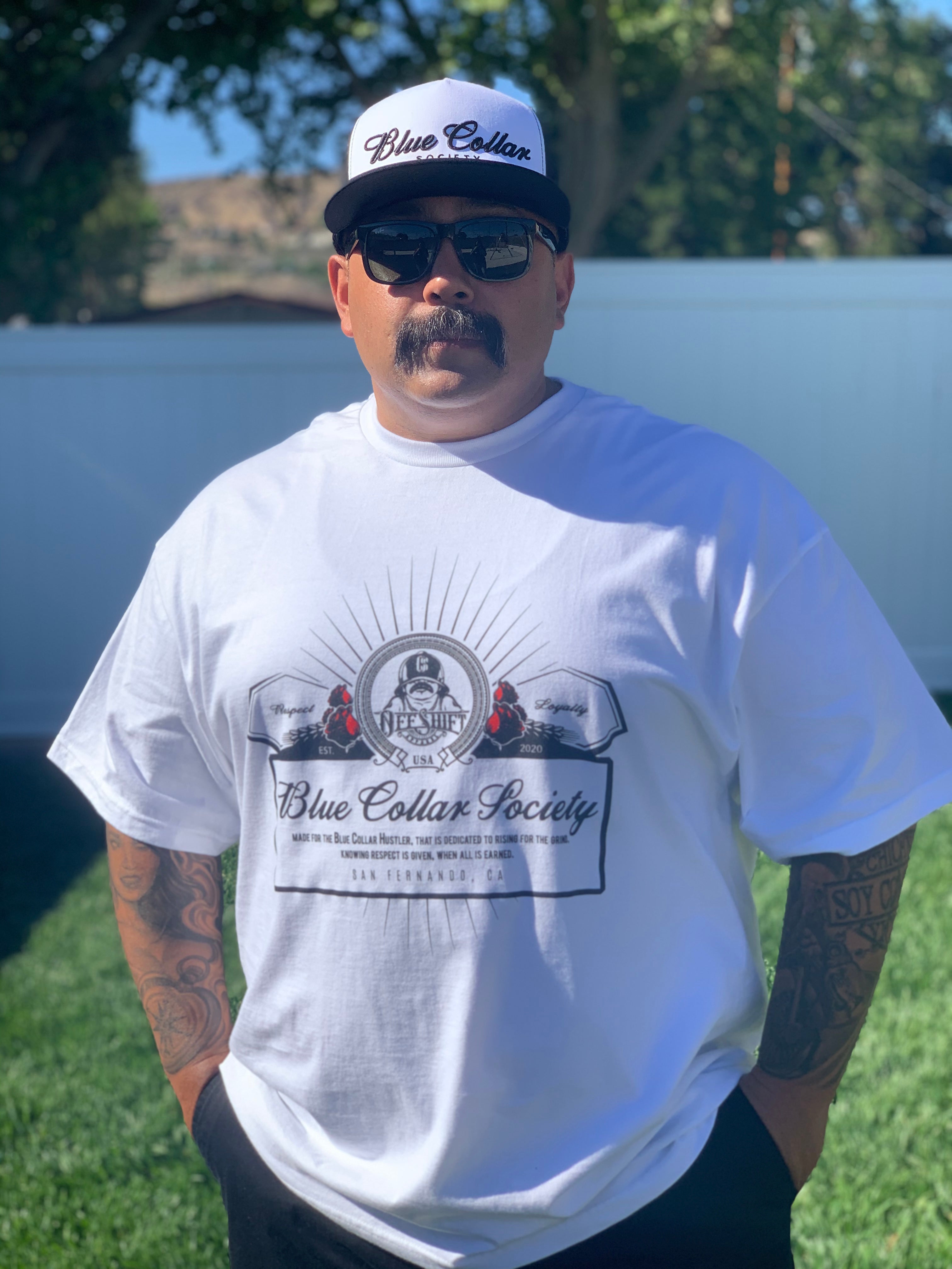 White Blue Collar Society T-Shirt – Off Shift Apparel